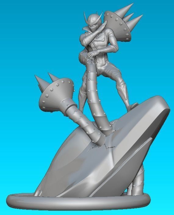 KYASHAN SAVES FLENDER MARINE NEW VERSION WITH GUNS 3D OBJ 3D model 3D ...