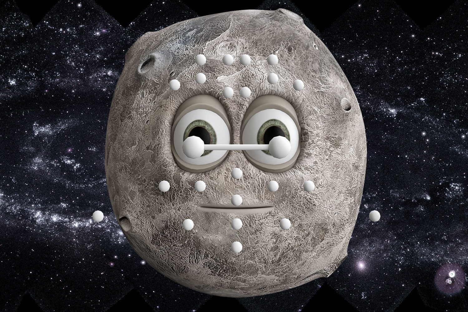 3D model Moon palnet charecter with morpher 3d model VR / AR / low-poly ...