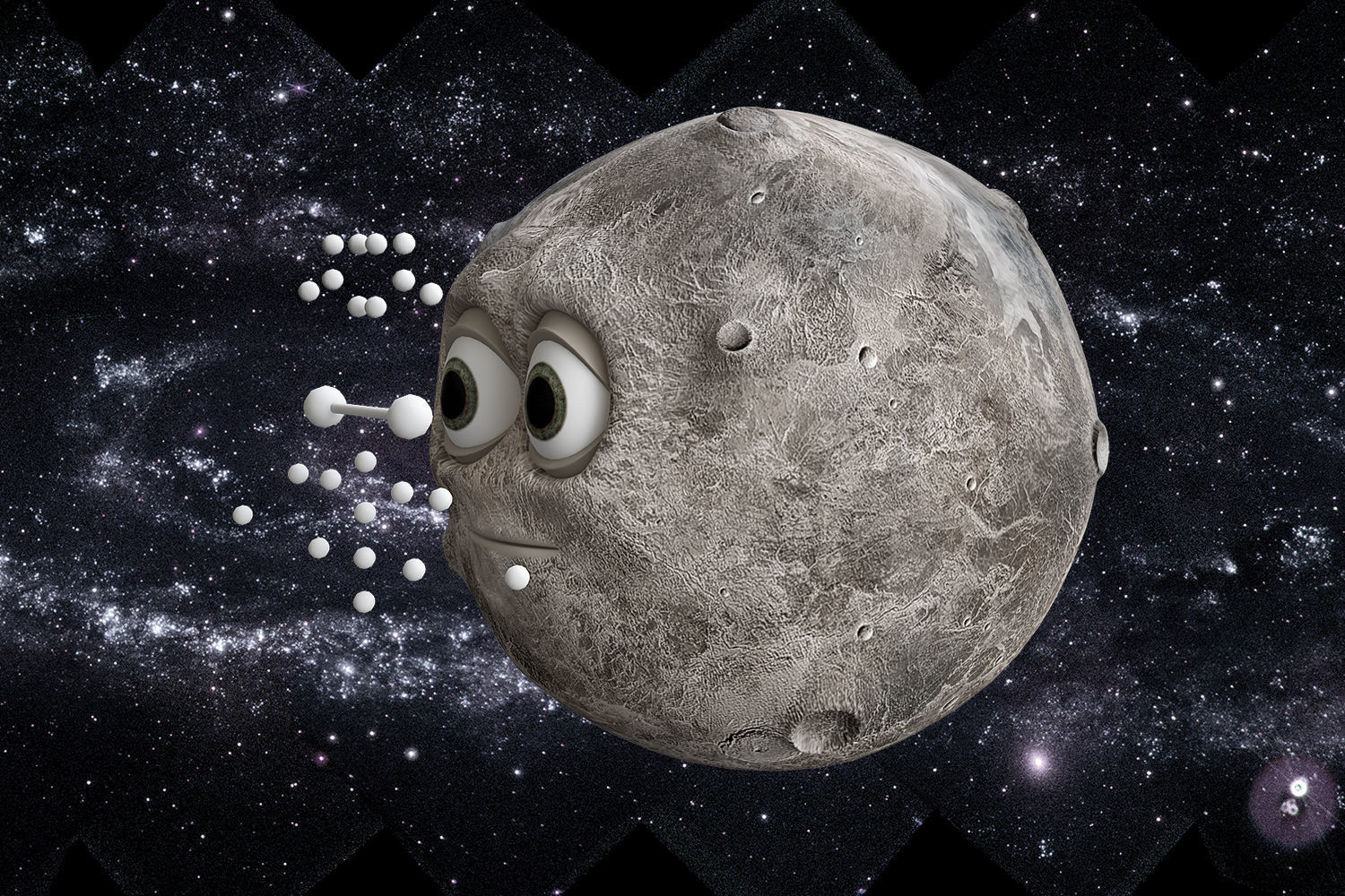 3D model Moon palnet charecter with morpher 3d model VR / AR / low-poly ...