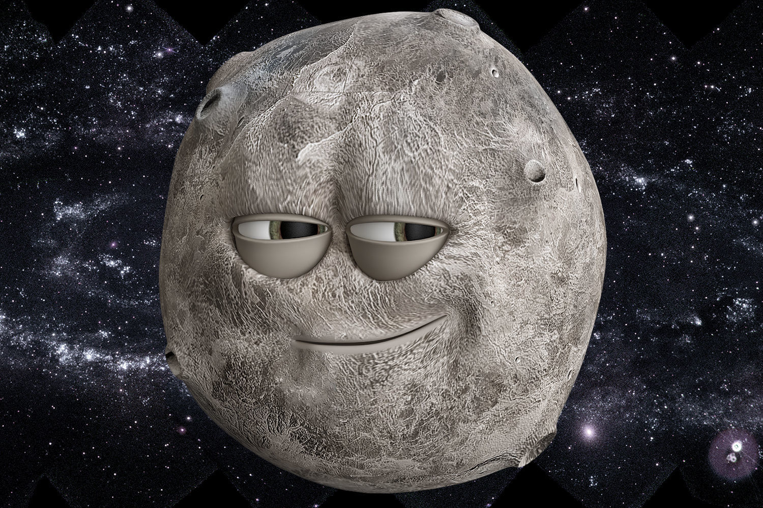 3D model Moon palnet charecter with morpher 3d model VR / AR / low-poly ...