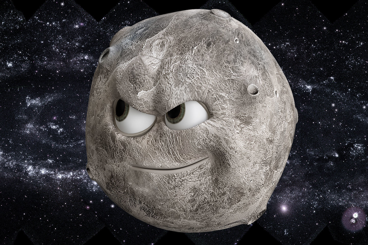 3D model Moon palnet charecter with morpher 3d model VR / AR / low-poly ...