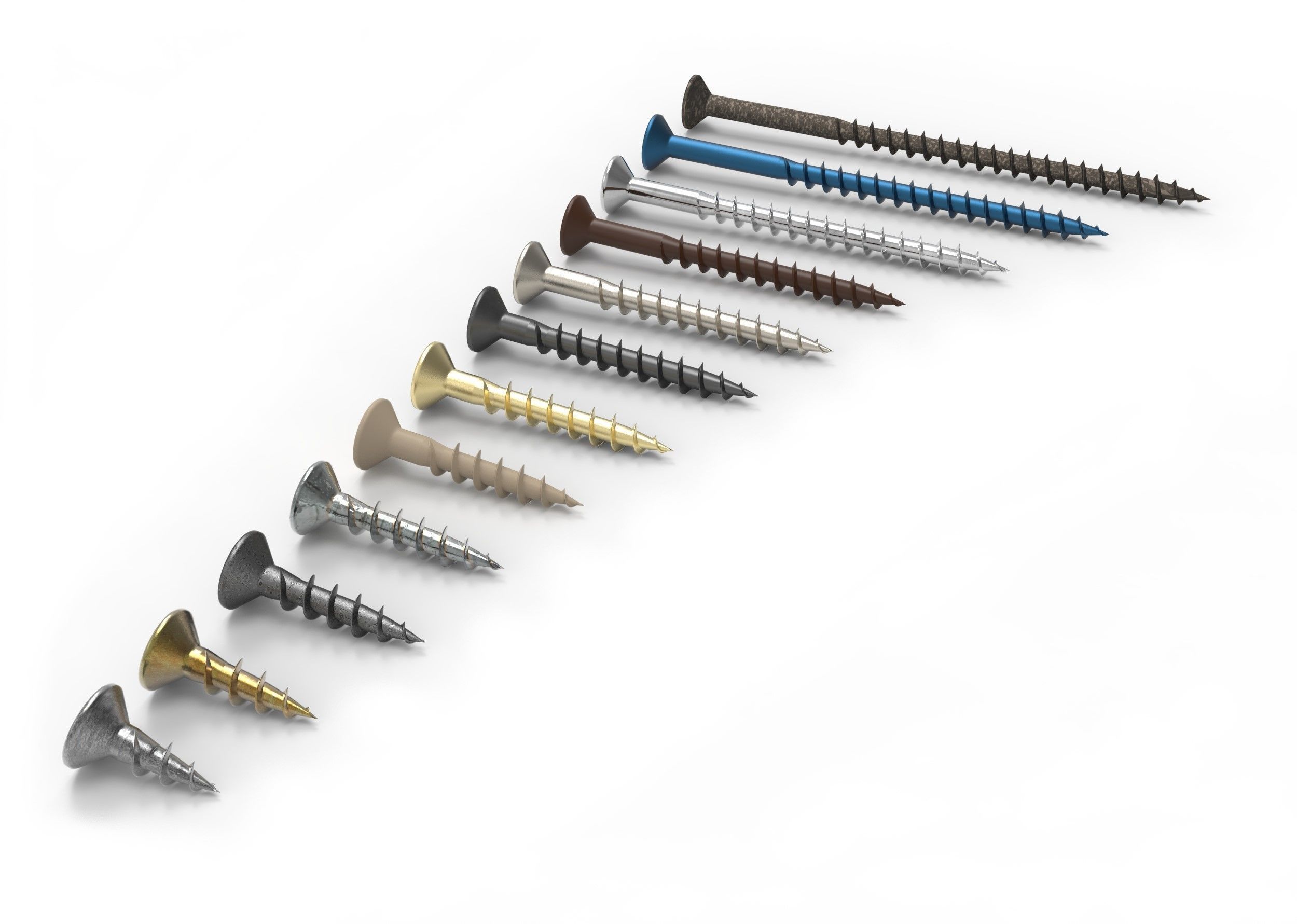 Wood Screw Number 8 3D model rigged | CGTrader