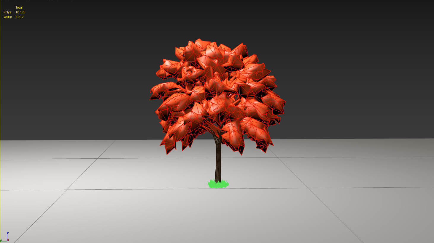 3D model Low Poly Tree Autumn Stylish VR / AR / low-poly | CGTrader