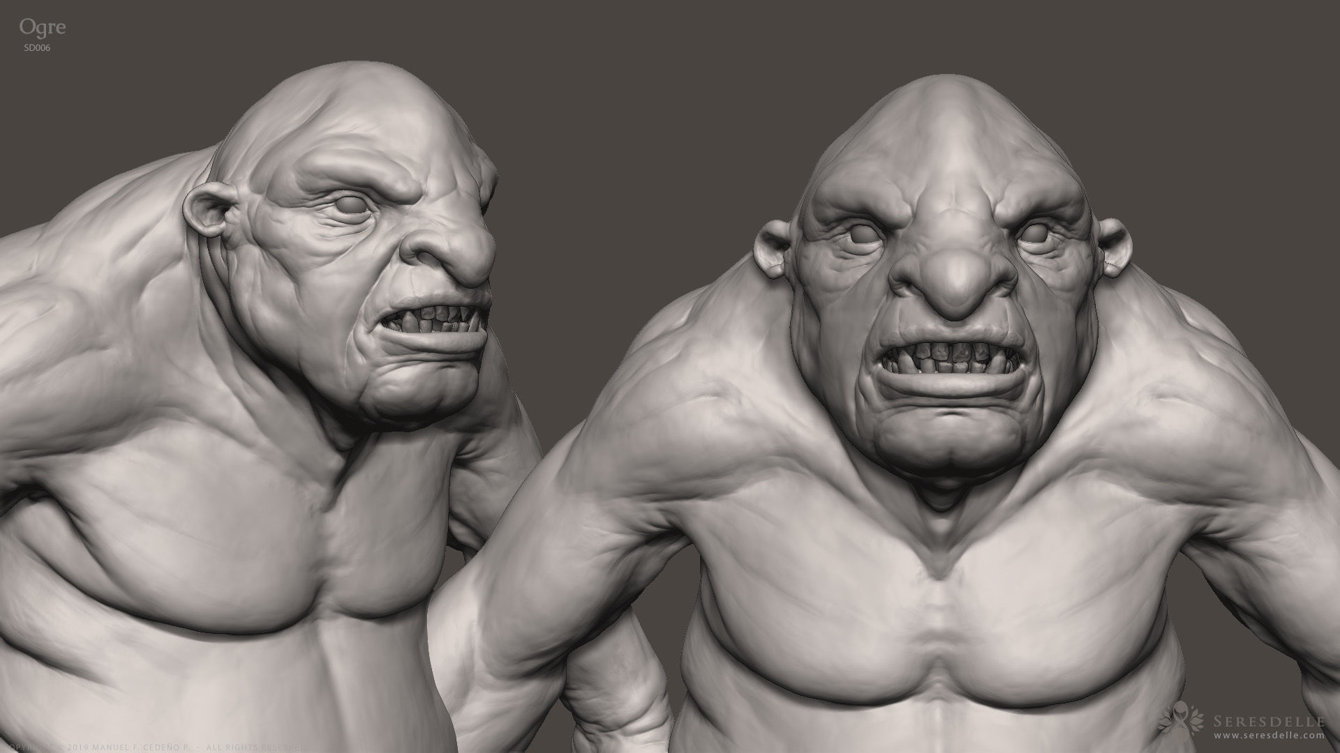 Ogre - Highpoly Sculpture 3D model | CGTrader