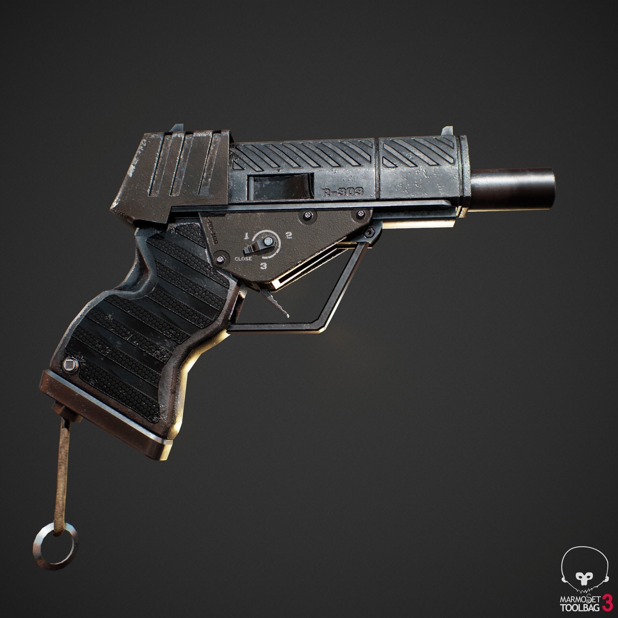 Hand Gun R303 free VR / AR / low-poly 3D model | CGTrader