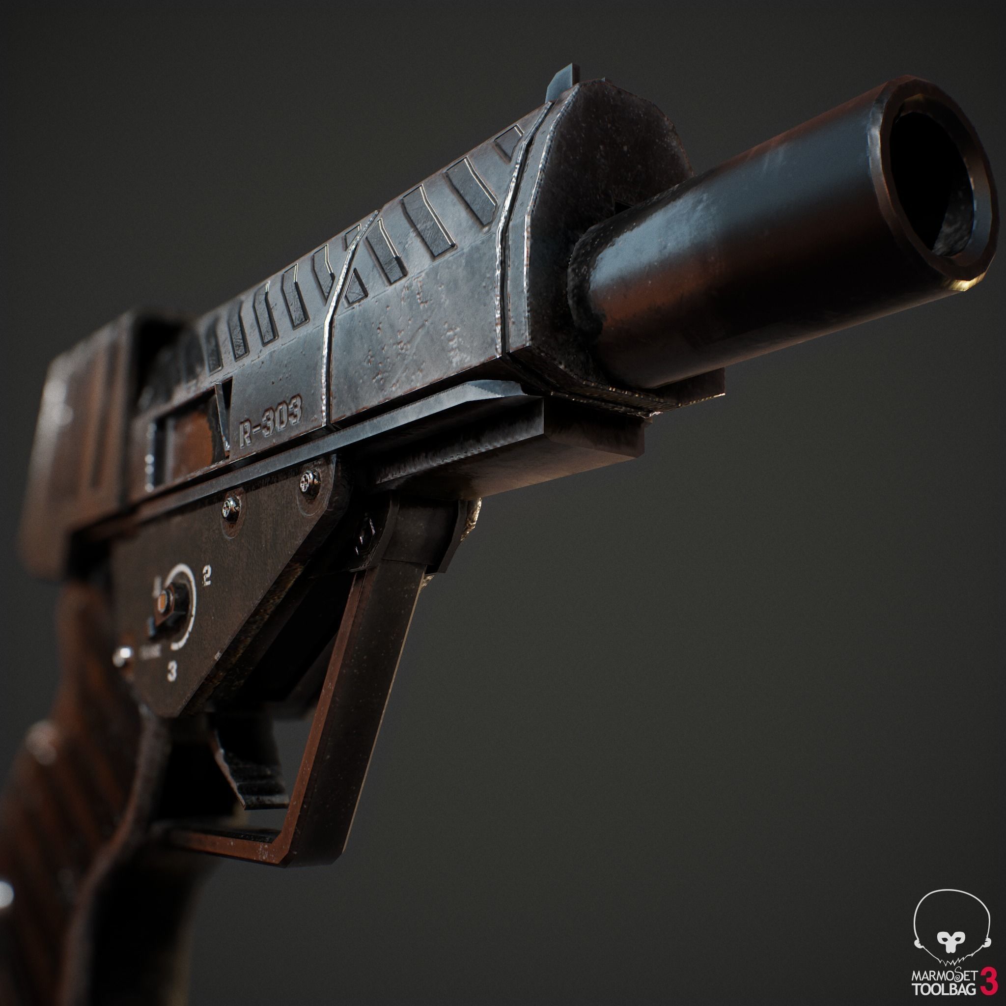 Hand Gun R303 free VR / AR / low-poly 3D model | CGTrader