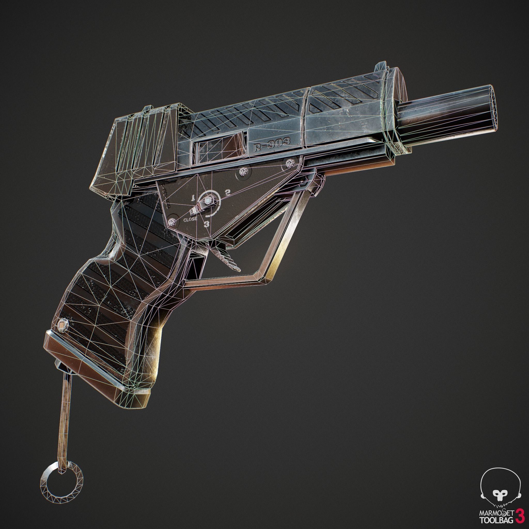 Hand Gun R303 free VR / AR / low-poly 3D model | CGTrader