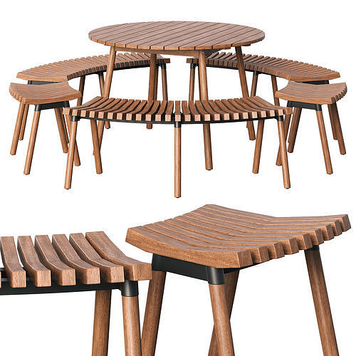 Garden table chair OVERALLT 3D model | CGTrader