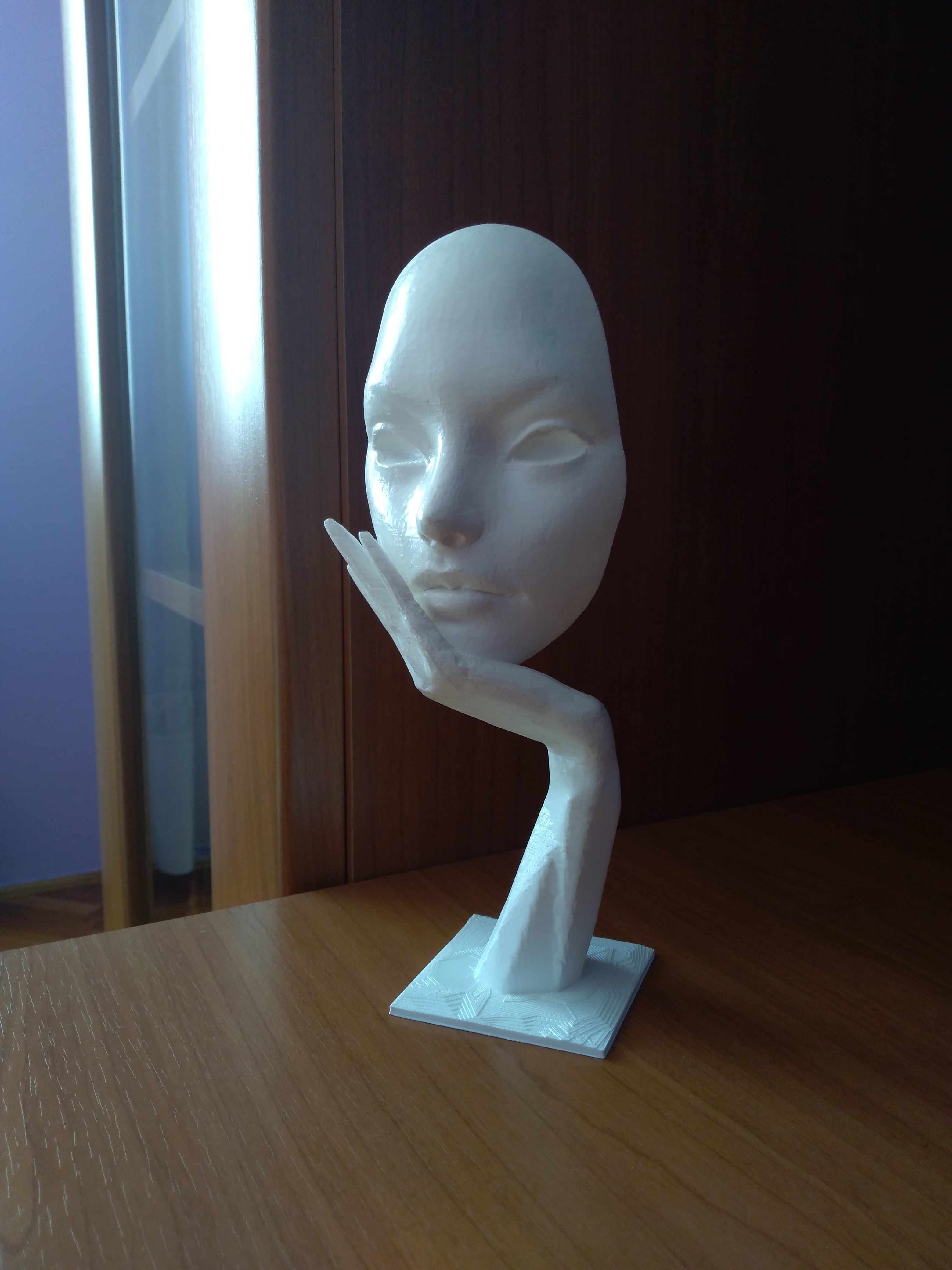 Face on hand 3D model 3D printable | CGTrader