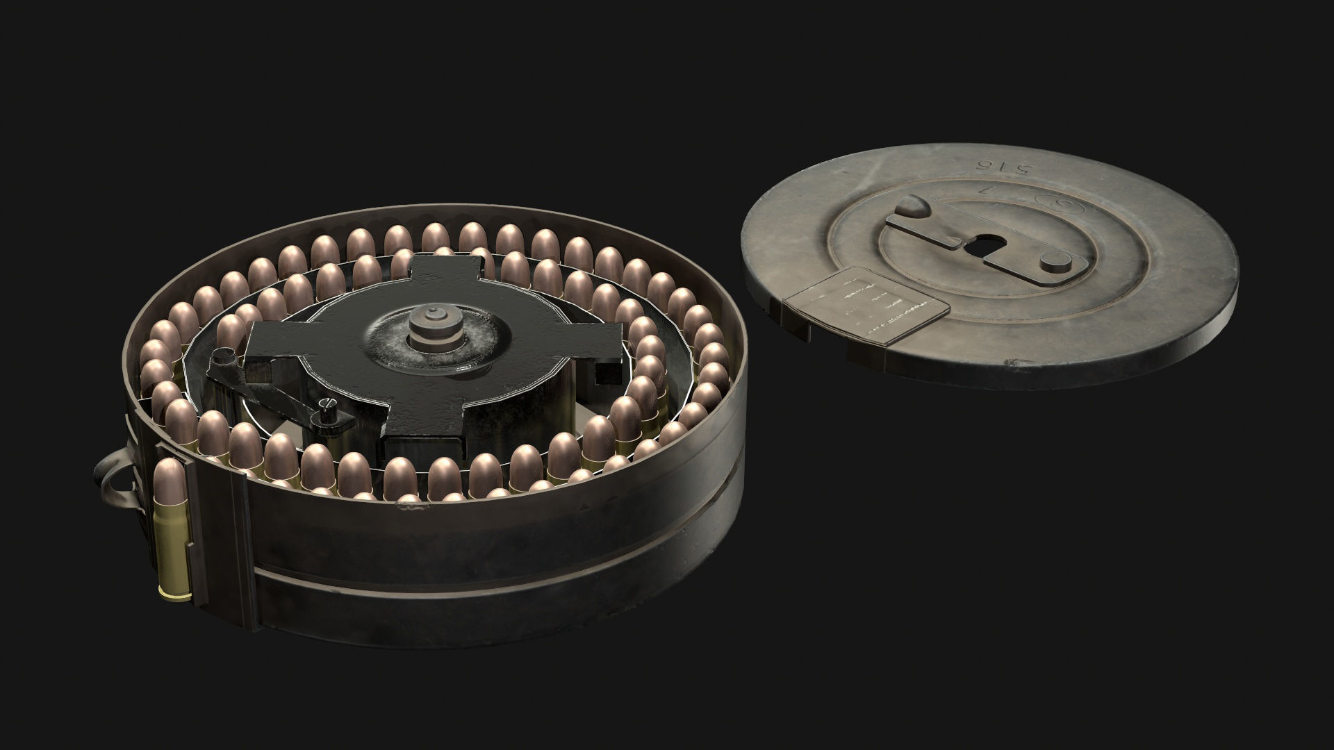 3D model Soviet submachine gun PPSh41 VR / AR / low-poly | CGTrader