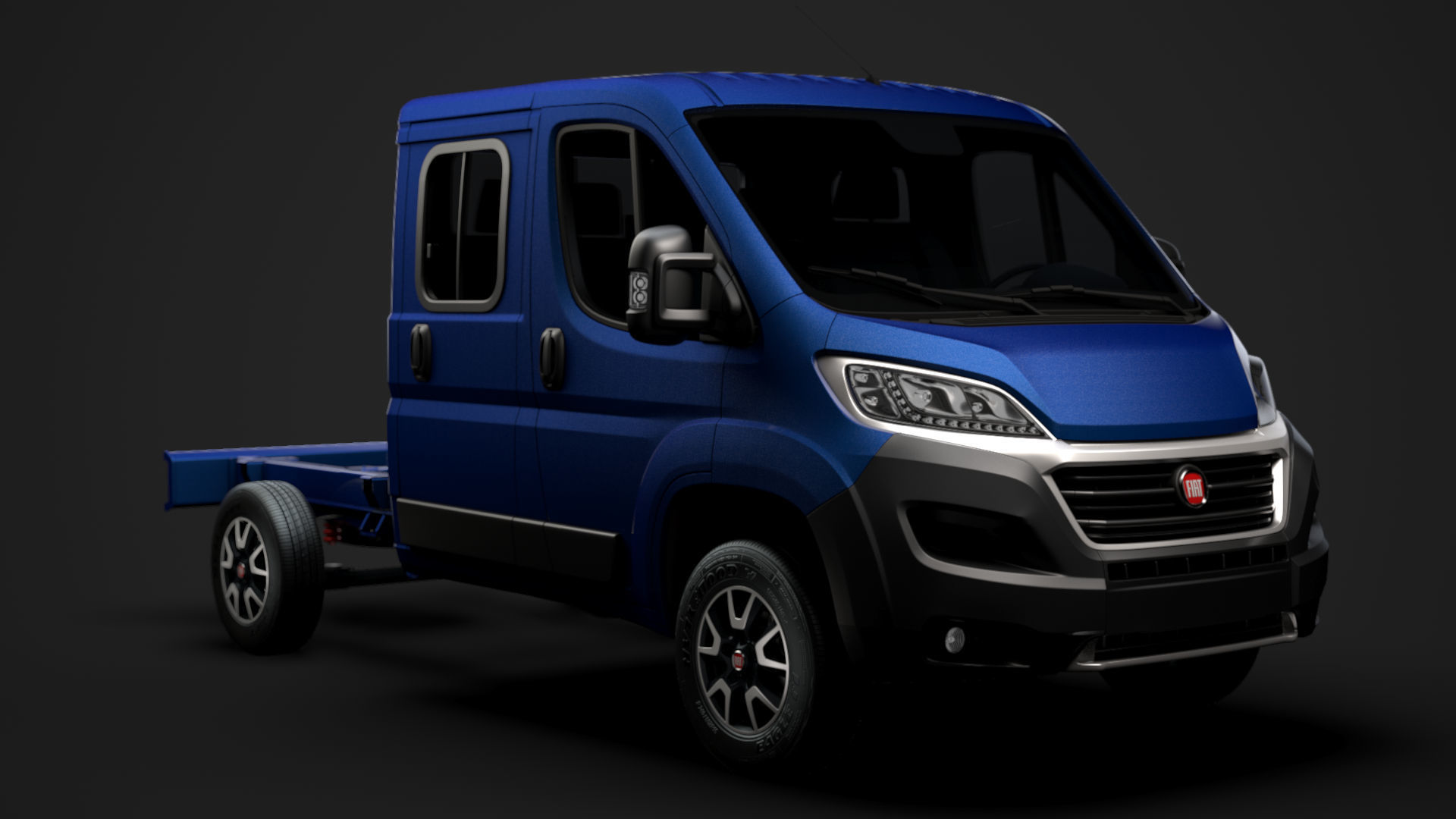 Fiat Ducato Chassis Truck Crew Cab 3450 WB 2020 3D model | CGTrader