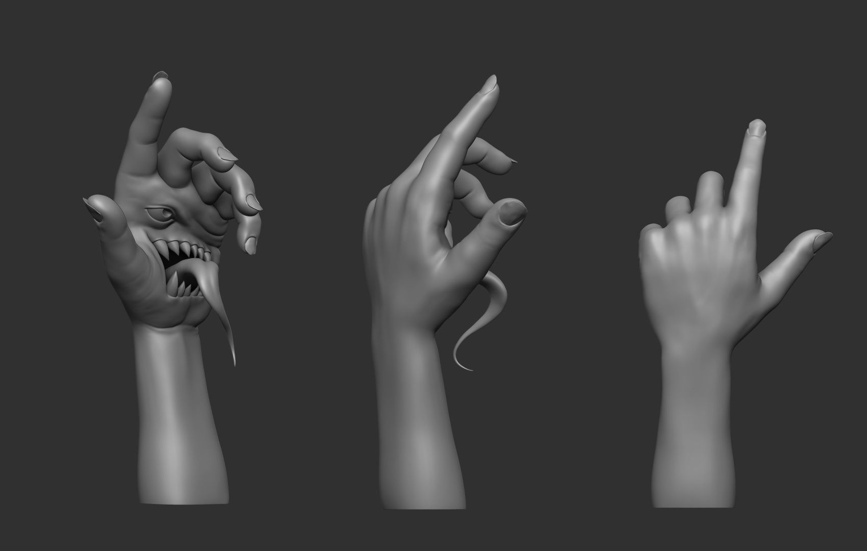 Monster Hand 3D model 3D printable | CGTrader