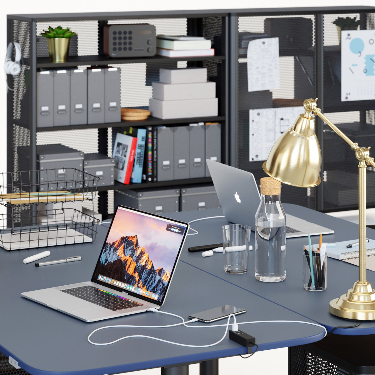 Bekant workplace 3D model | CGTrader