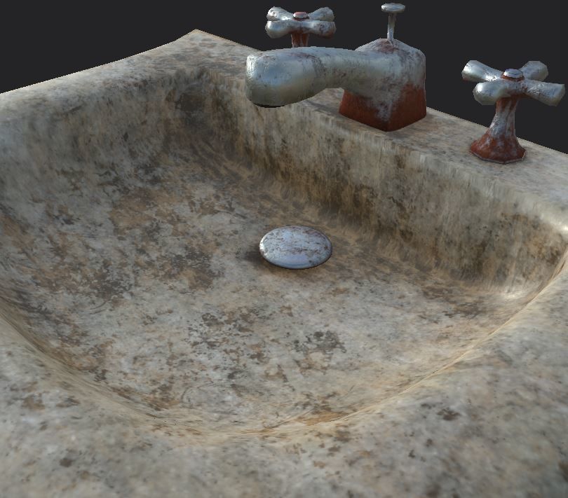 3D model Sink with 3 textures VR / AR / low-poly | CGTrader
