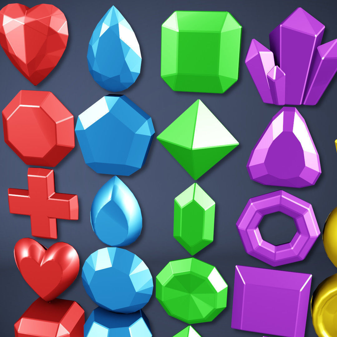 3D model Classic Gems Pack VR / AR / low-poly | CGTrader