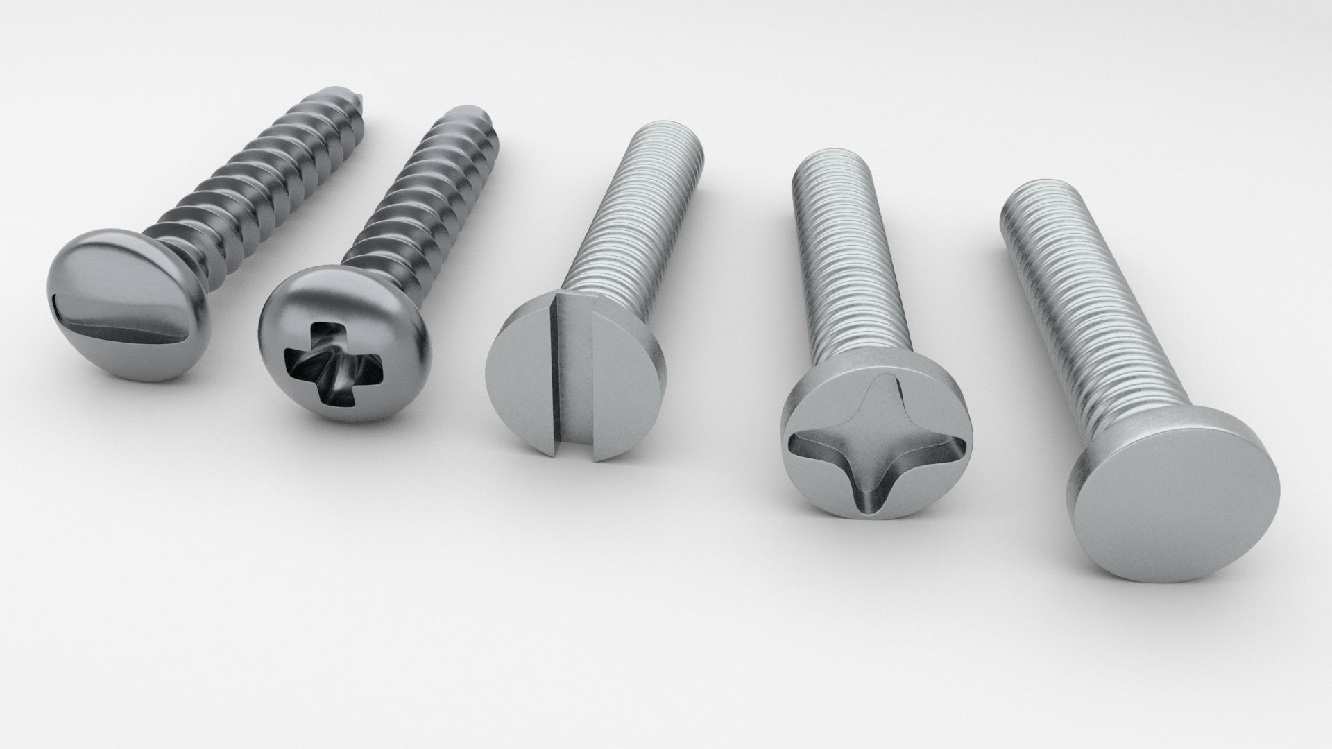 3D model Screws and Bolts VR / AR / low-poly | CGTrader