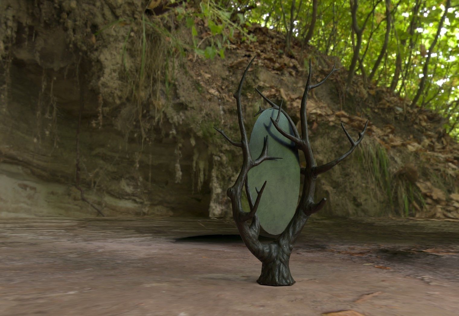 3D model magic spooky mirror VR / AR / low-poly | CGTrader