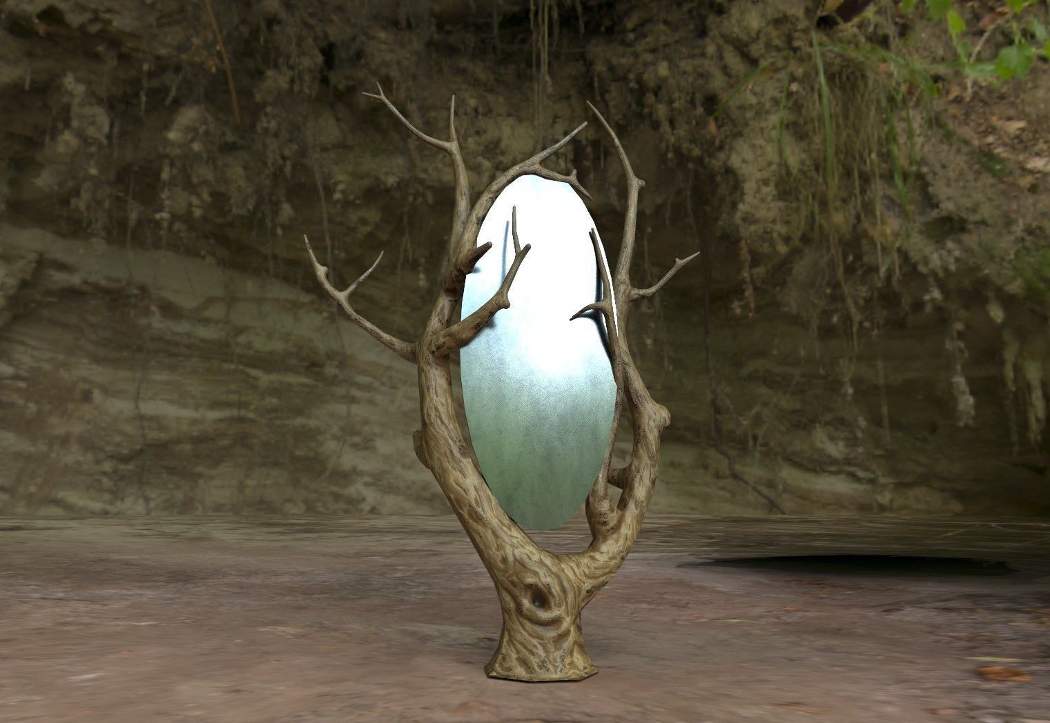 3D model magic spooky mirror VR / AR / low-poly | CGTrader