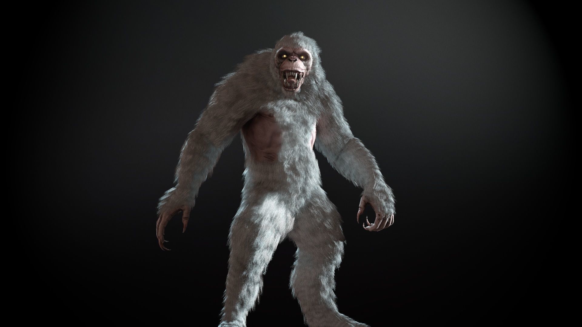 3D model Mythical Yeti VR / AR / low-poly rigged animated | CGTrader