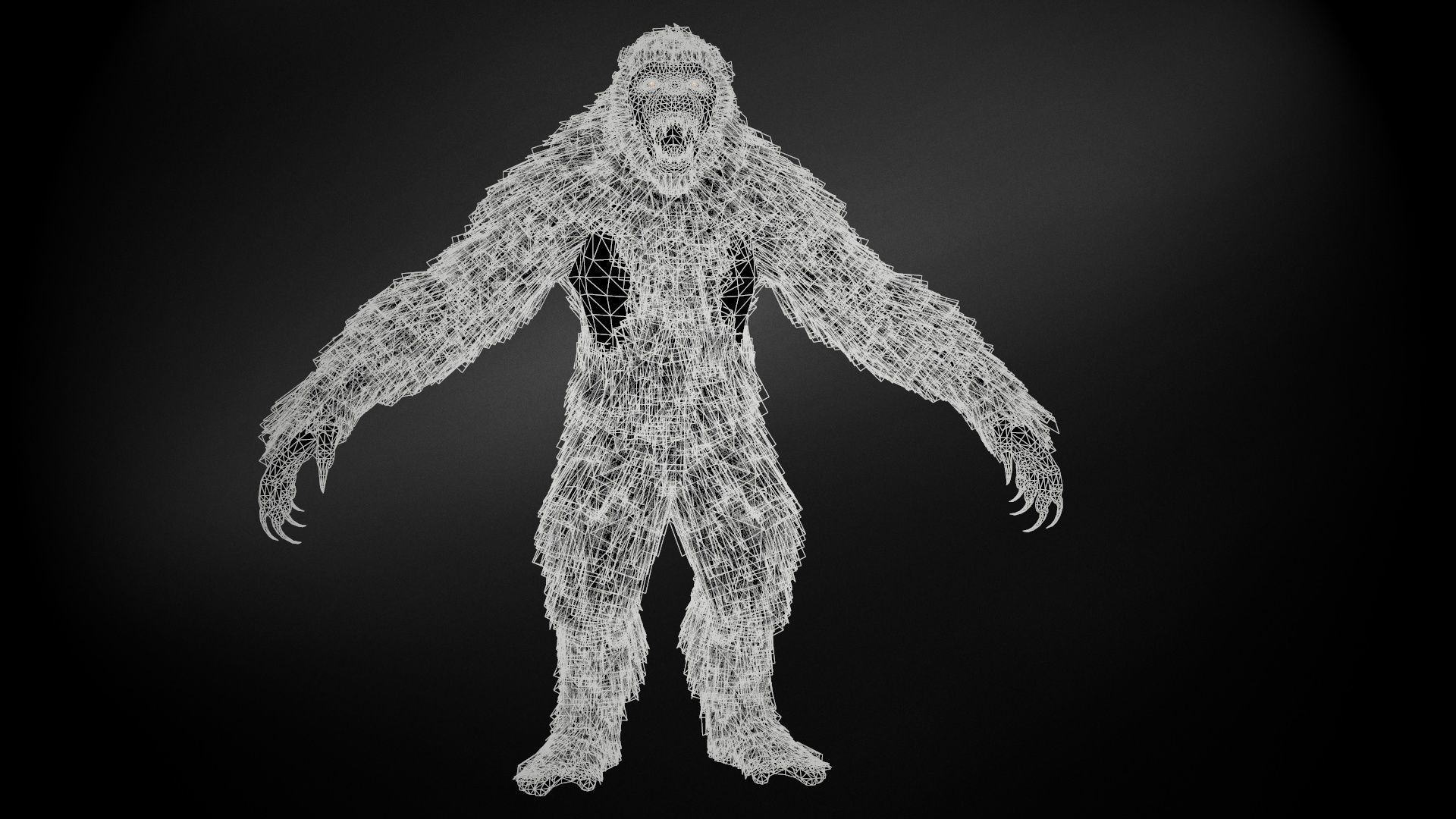 3D model Mythical Yeti VR / AR / low-poly rigged animated | CGTrader