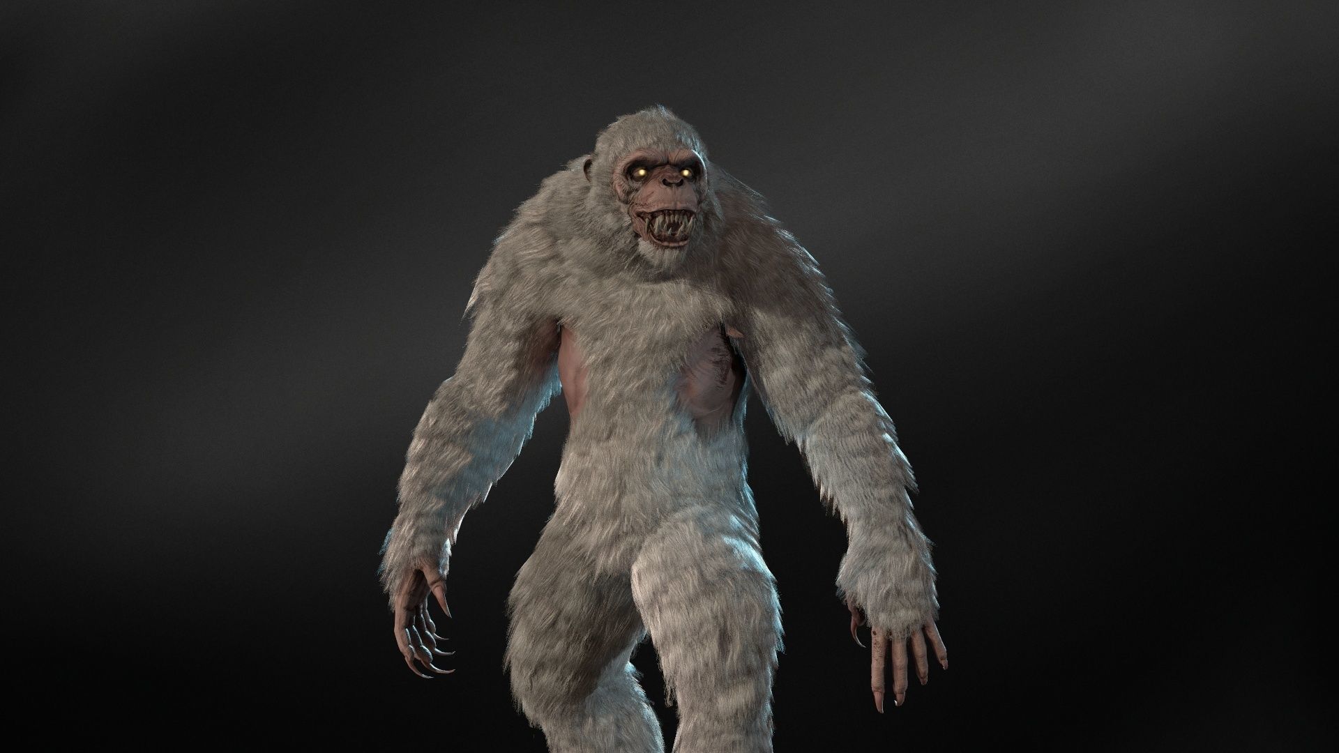 3D model Mythical Yeti VR / AR / low-poly rigged animated | CGTrader