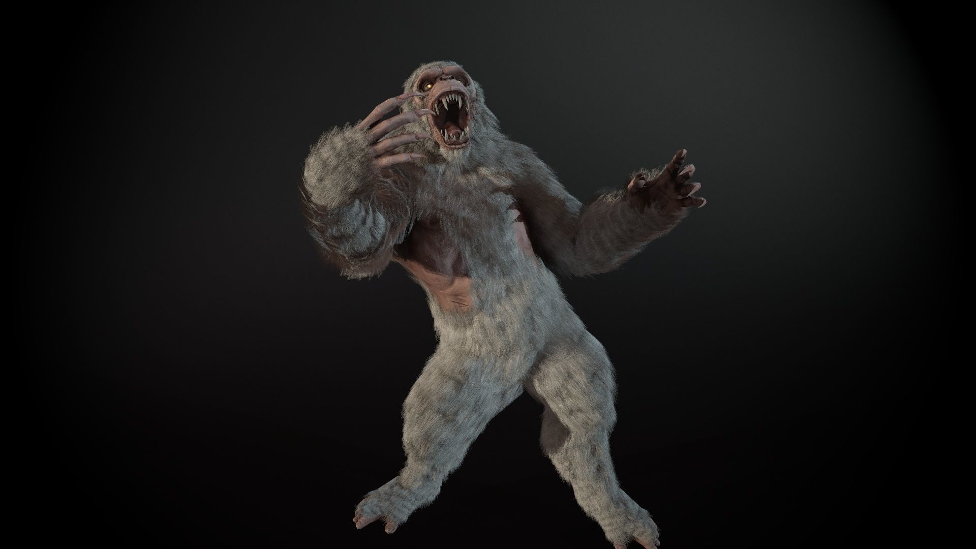 3D model Mythical Yeti VR / AR / low-poly rigged animated | CGTrader