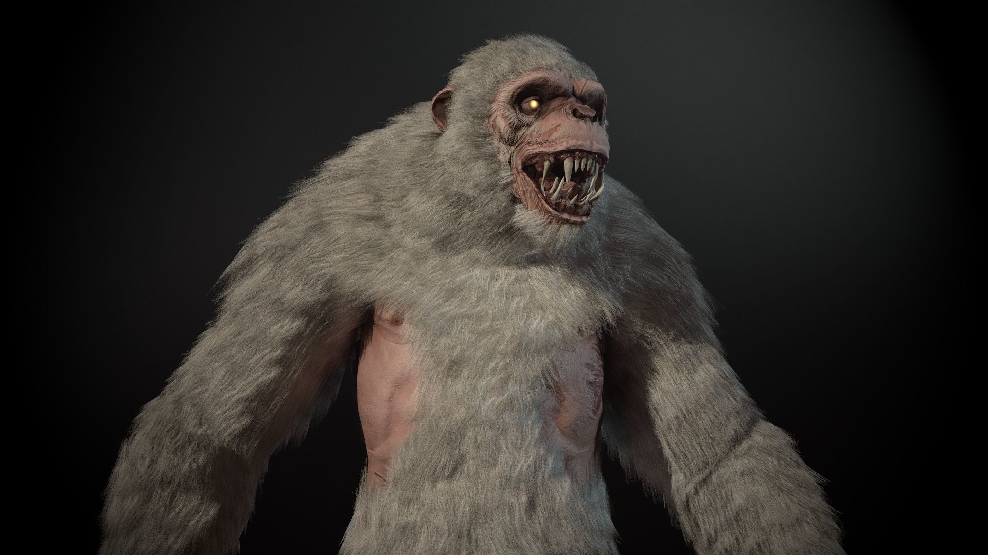 3D model Mythical Yeti VR / AR / low-poly rigged animated | CGTrader