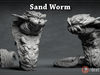 Giant Sand Worm 2 Poses - 3D printable creature 3D print model 3D model ...