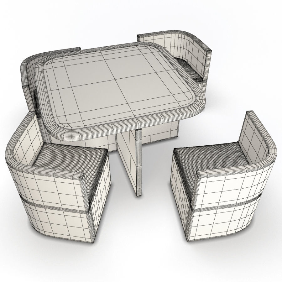 Wicker Outdoor Table and Armchair 3D model | CGTrader