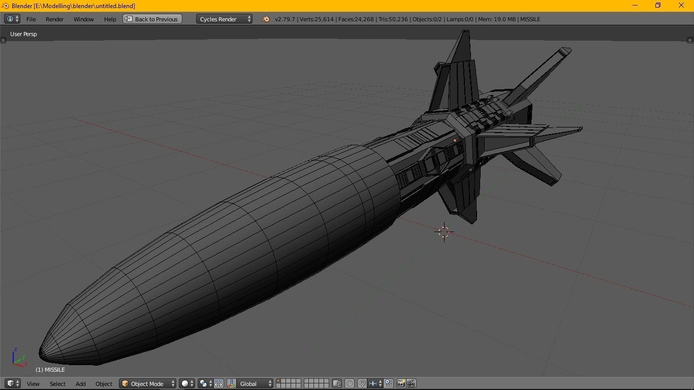 3D model scifi Missile Model Game Asset VR / AR / low-poly | CGTrader