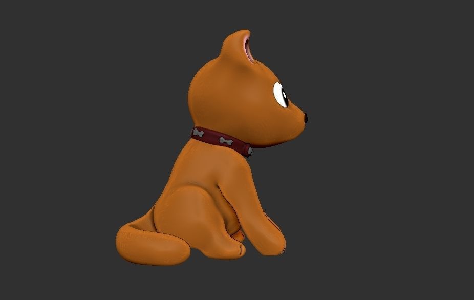 chibi dog 3D model 3D printable | CGTrader
