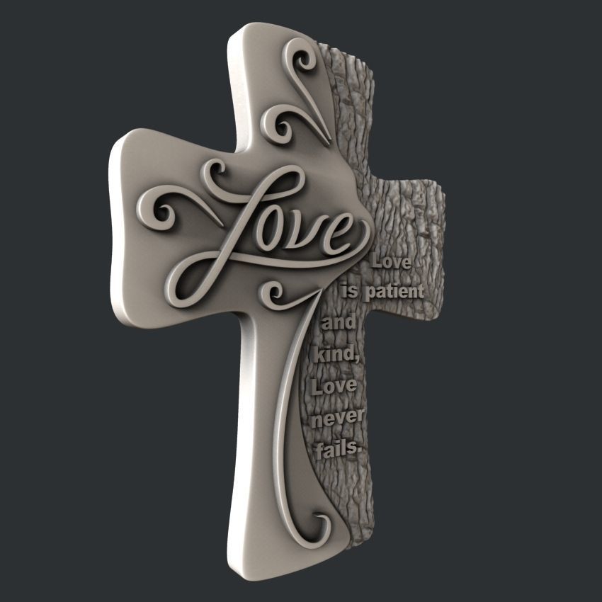 3d STL models for CNC cross Love 3D model | CGTrader