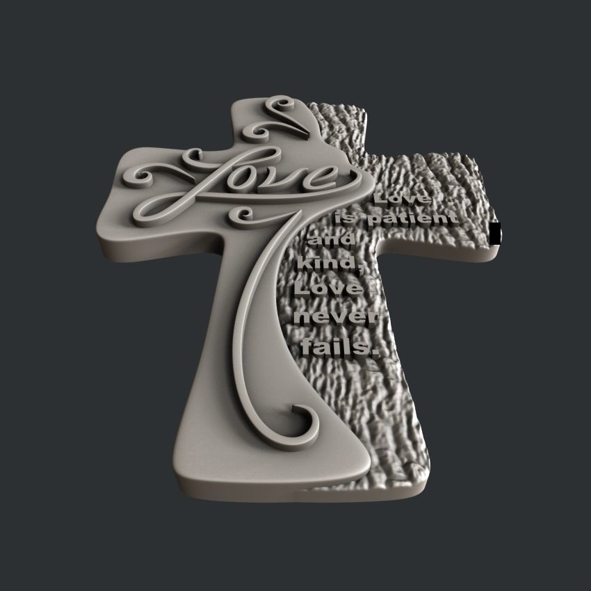 3d STL models for CNC cross Love 3D model | CGTrader