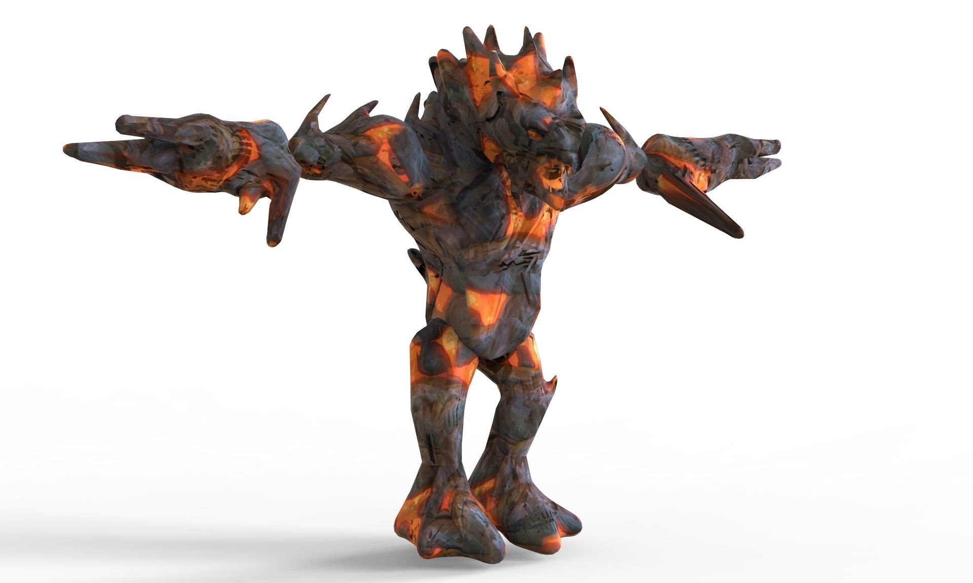 3D model Magma Monster VR / AR / low-poly | CGTrader
