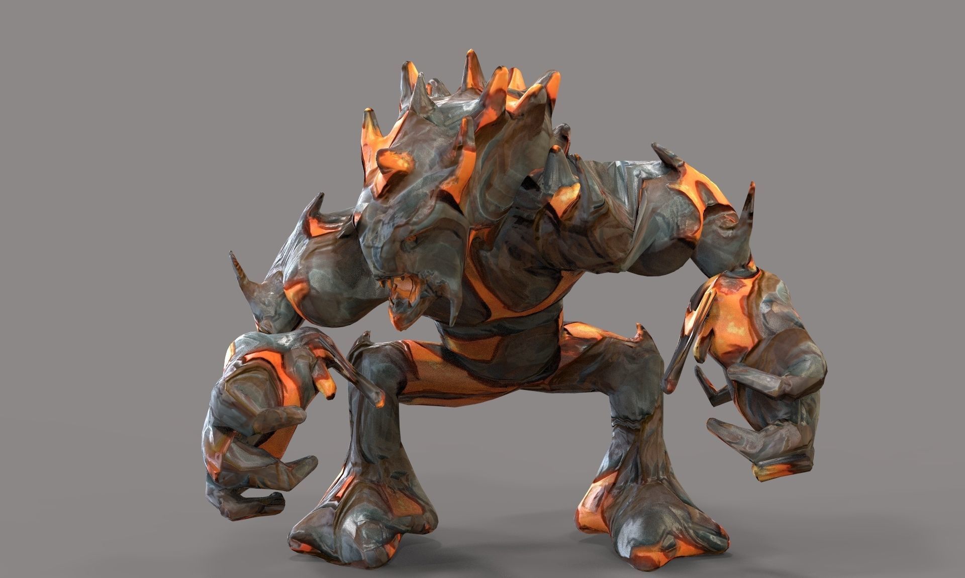 3D model Magma Monster VR / AR / low-poly | CGTrader