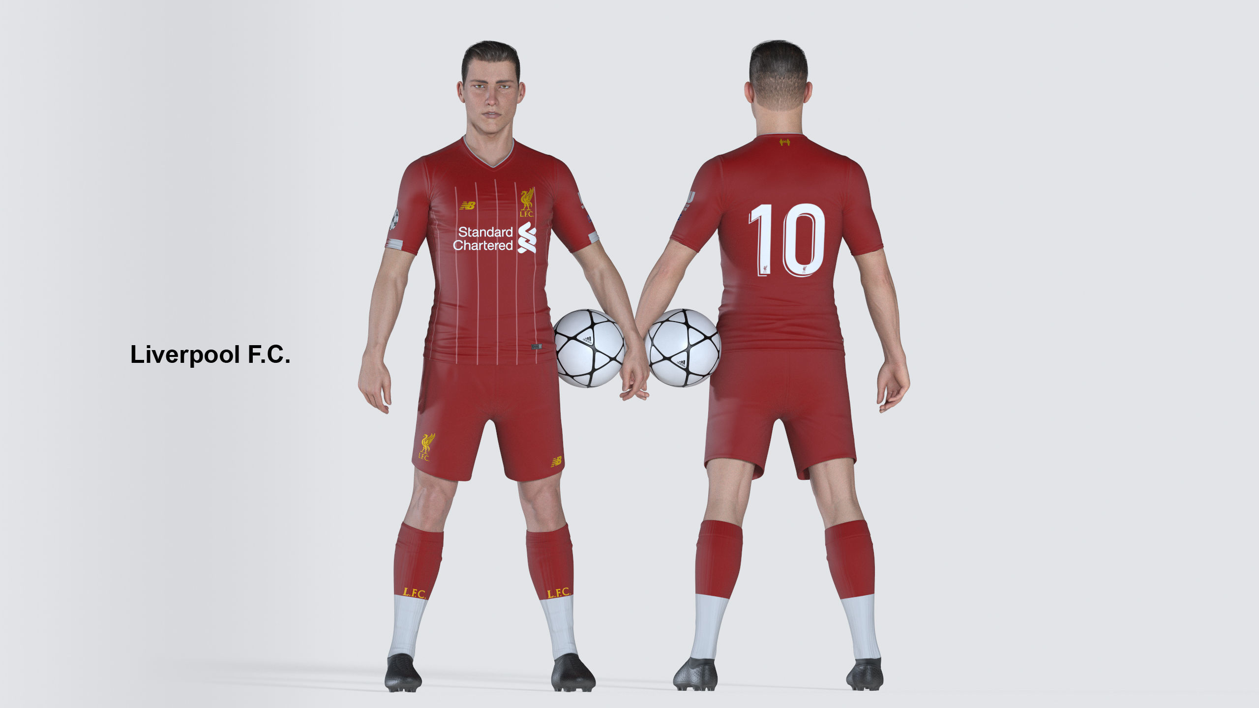 Male Football Player 3D model rigged | CGTrader