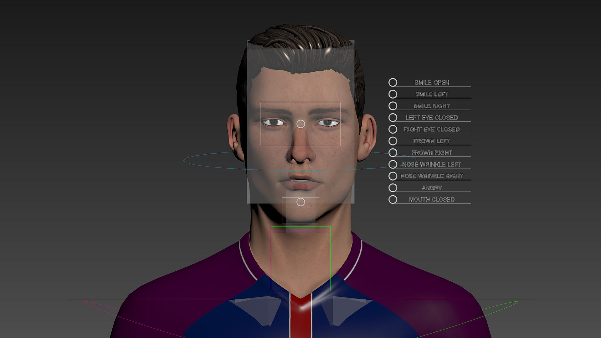 Male Football Player 3D model rigged | CGTrader