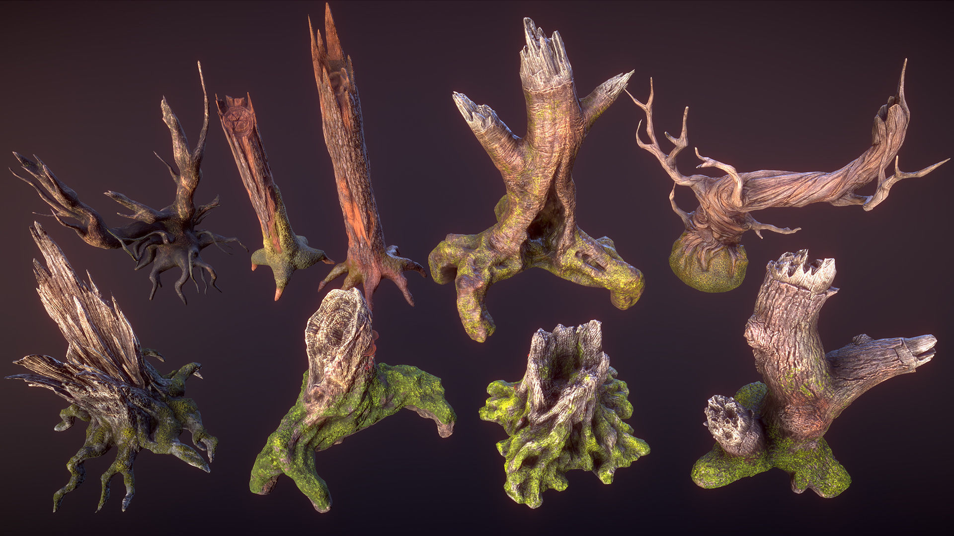 3D model Stumps game ready VR / AR / low-poly | CGTrader