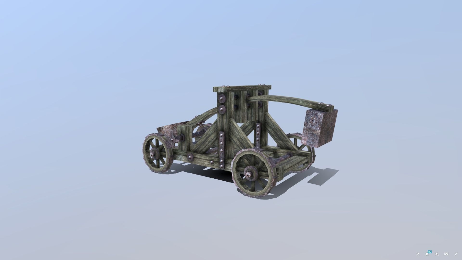 3D model Medieval Catapult VR / AR / low-poly | CGTrader