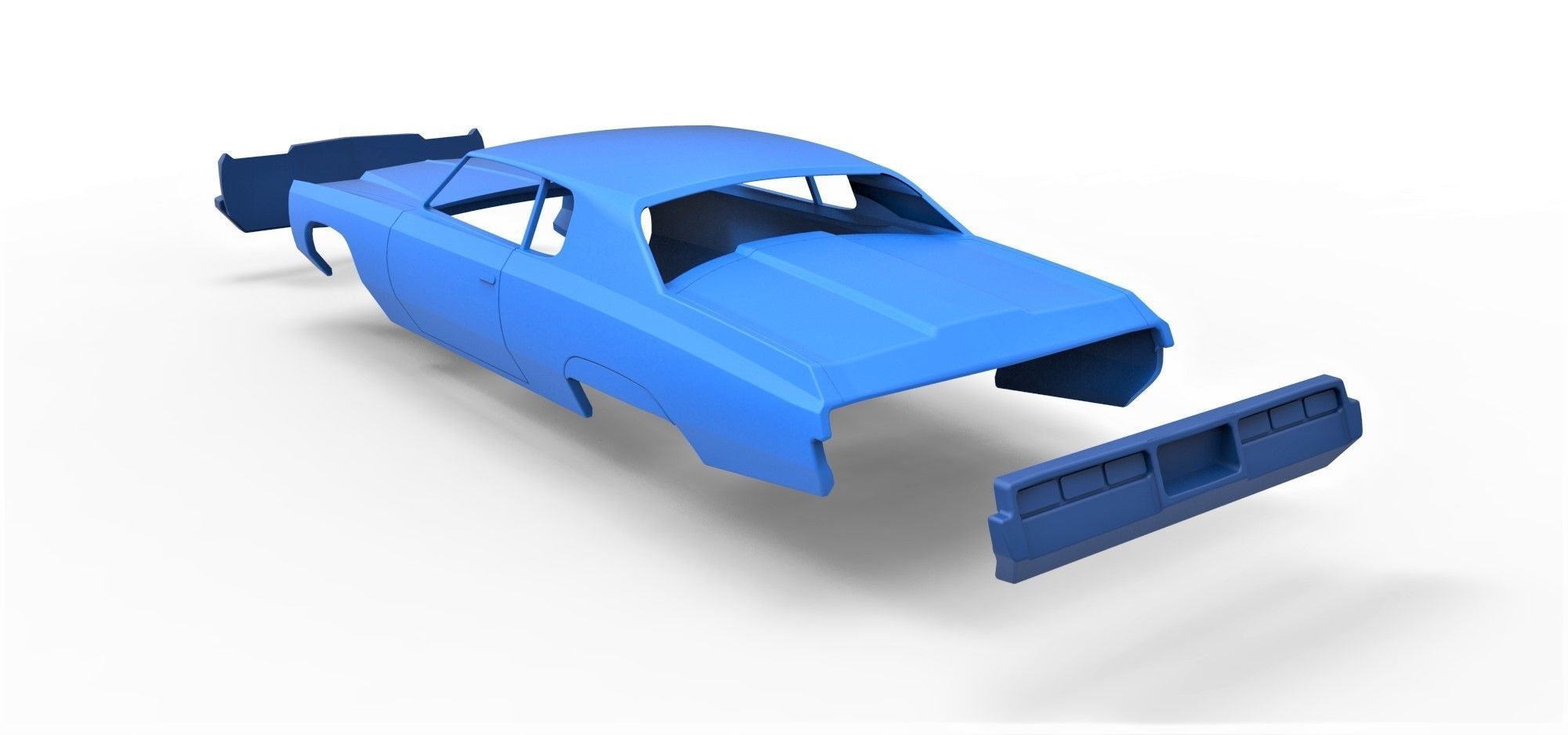 Shell Chevrolet Impala 1972 Scale 1 to 20 3D model 3D printable | CGTrader