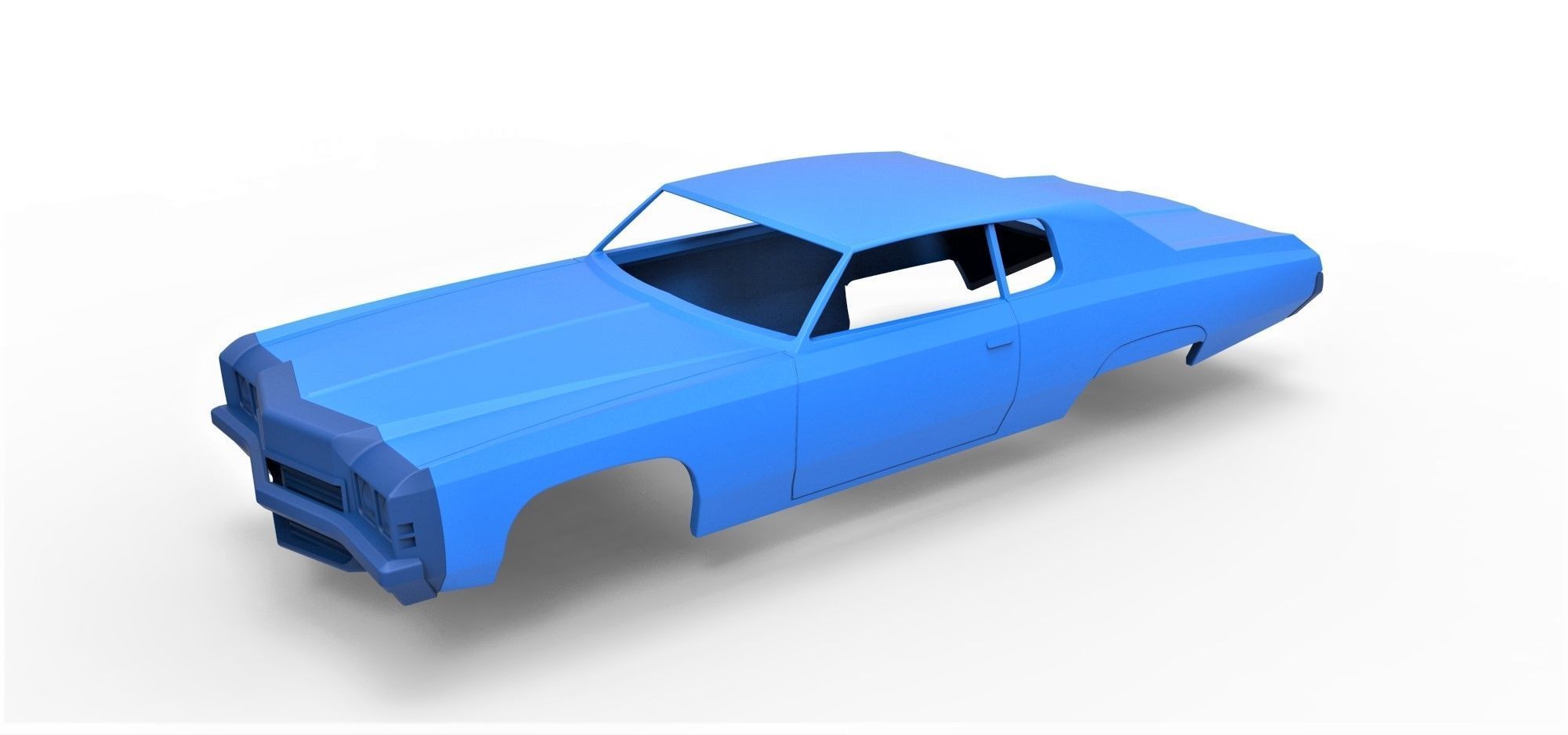 Shell Chevrolet Impala 1972 Scale 1 to 20 3D model 3D printable | CGTrader