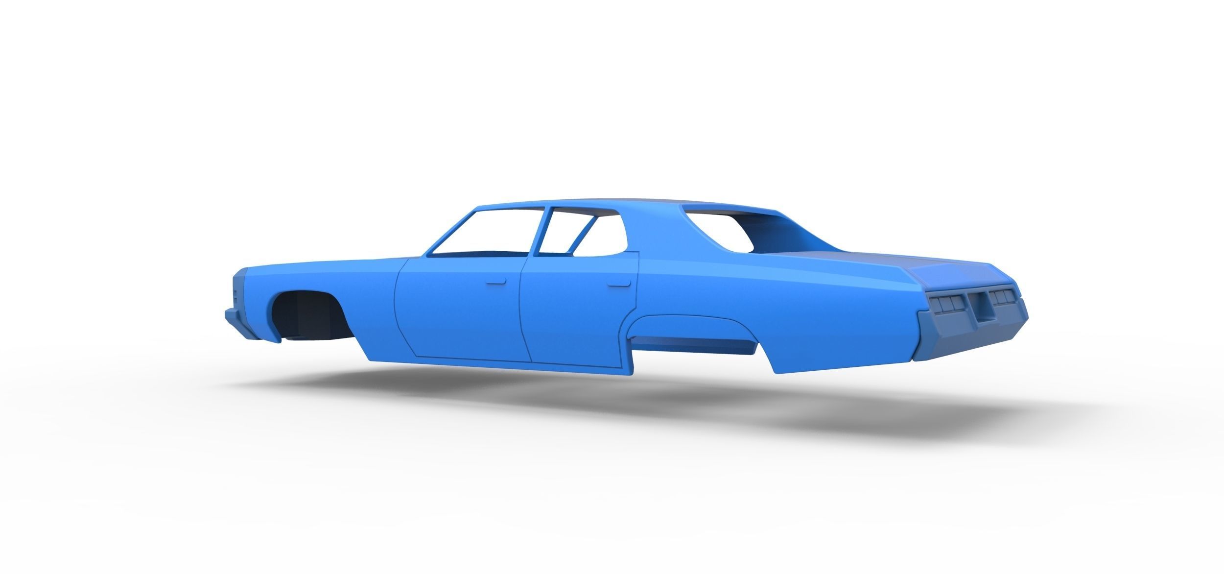 Shell Chevrolet Impala 1972 4 doors Scale 1 to 24 3D model 3D printable ...