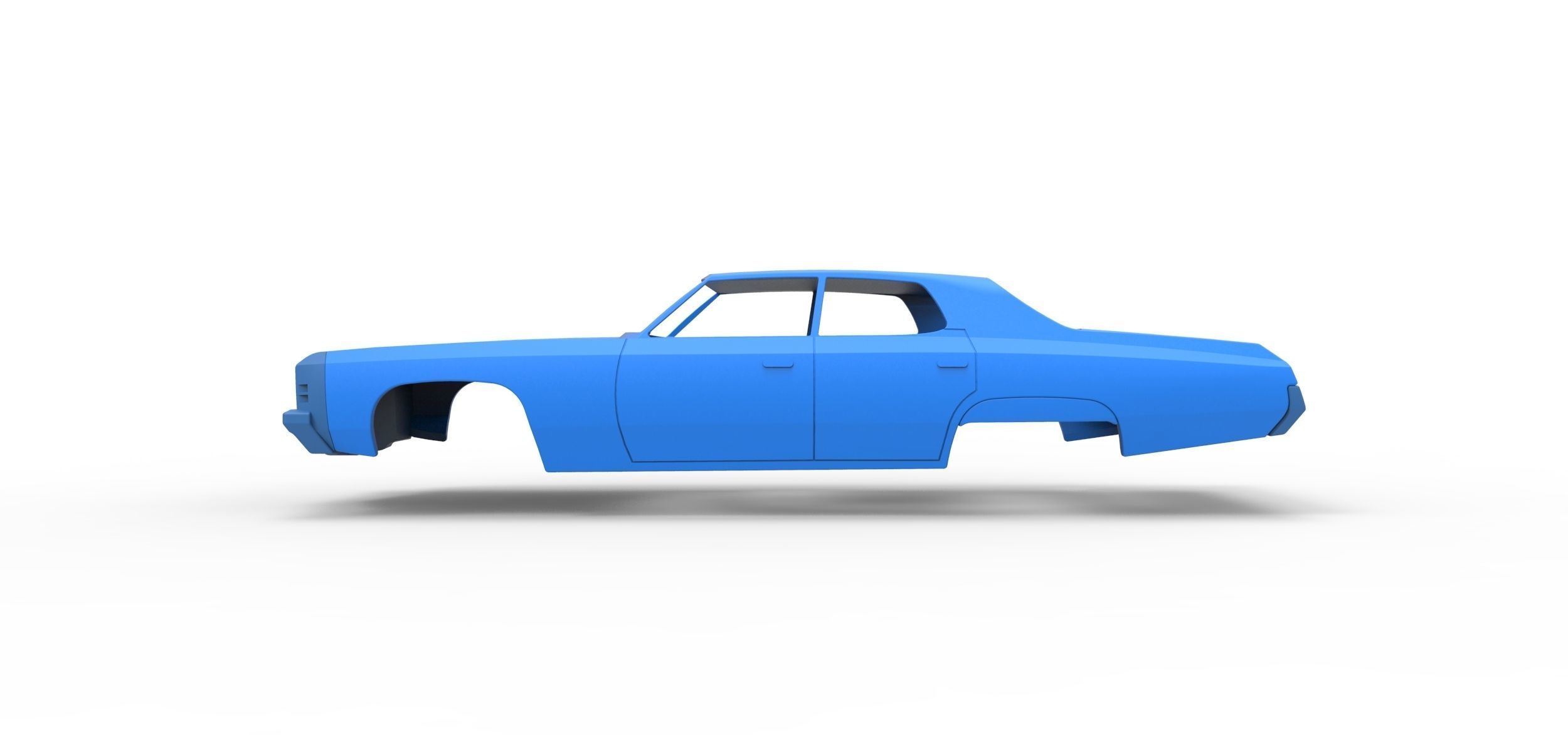 Shell Chevrolet Impala 1972 4 doors Scale 1 to 24 3D model 3D printable ...