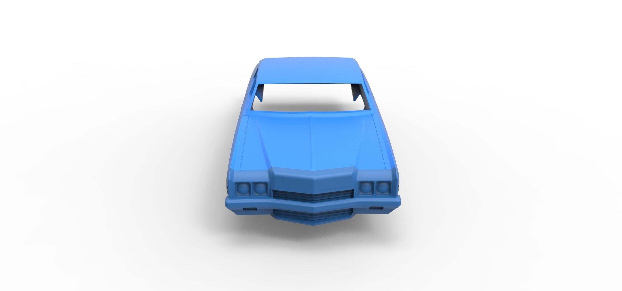 Shell Chevrolet Impala 1972 4 doors Scale 1 to 24 3D model 3D printable ...