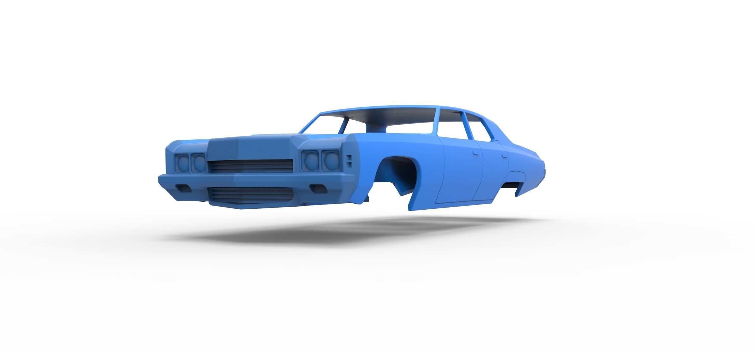 Shell Chevrolet Impala 1972 4 doors Scale 1 to 24 3D model 3D printable ...