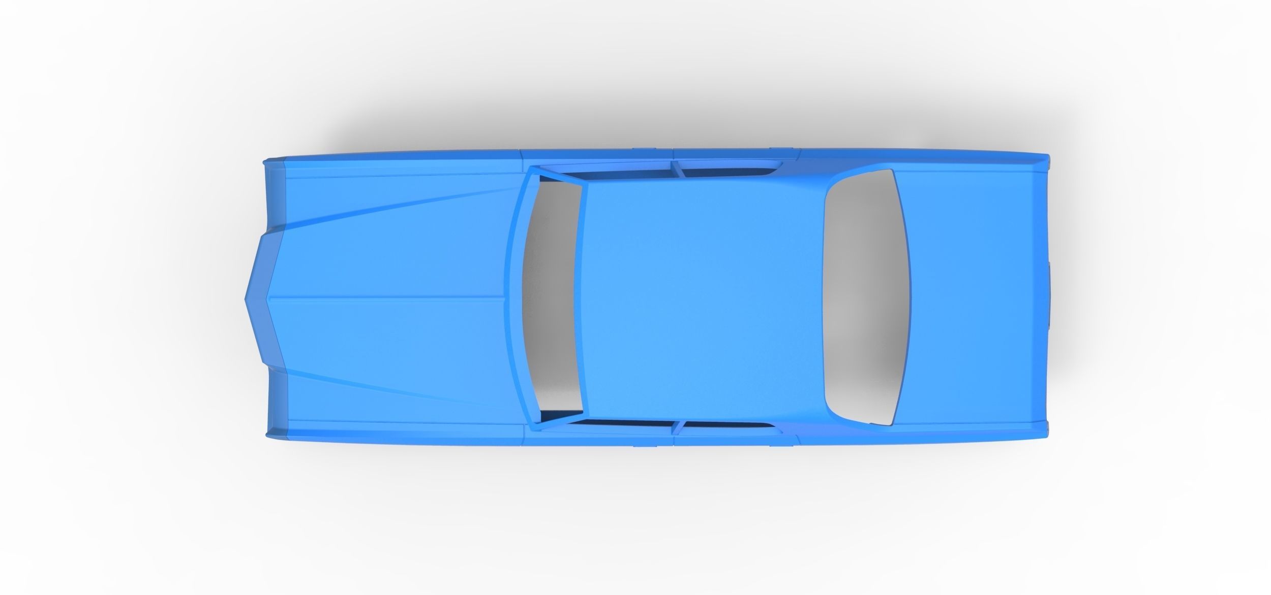Shell Chevrolet Impala 1972 4 doors Scale 1 to 24 3D model 3D printable ...