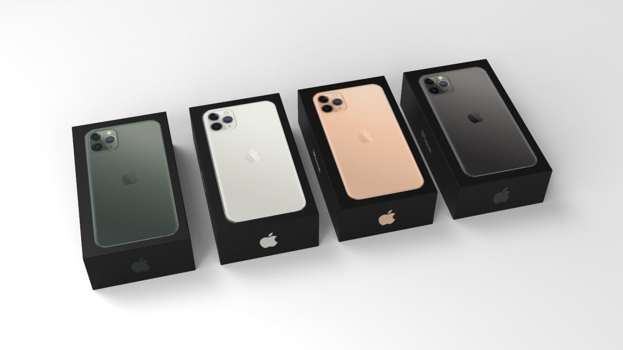 All Official Boxes iPhone 11 and 11 Pro and 11 Pro Max free 3D model ...