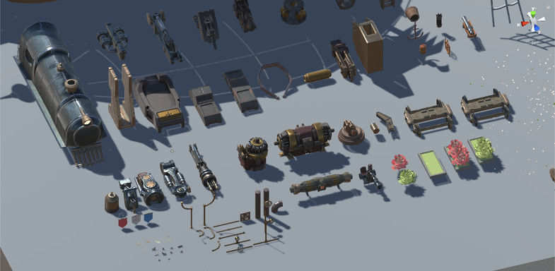 3D model Fantasy Steampunk sky city Kitbash VR / AR / low-poly | CGTrader