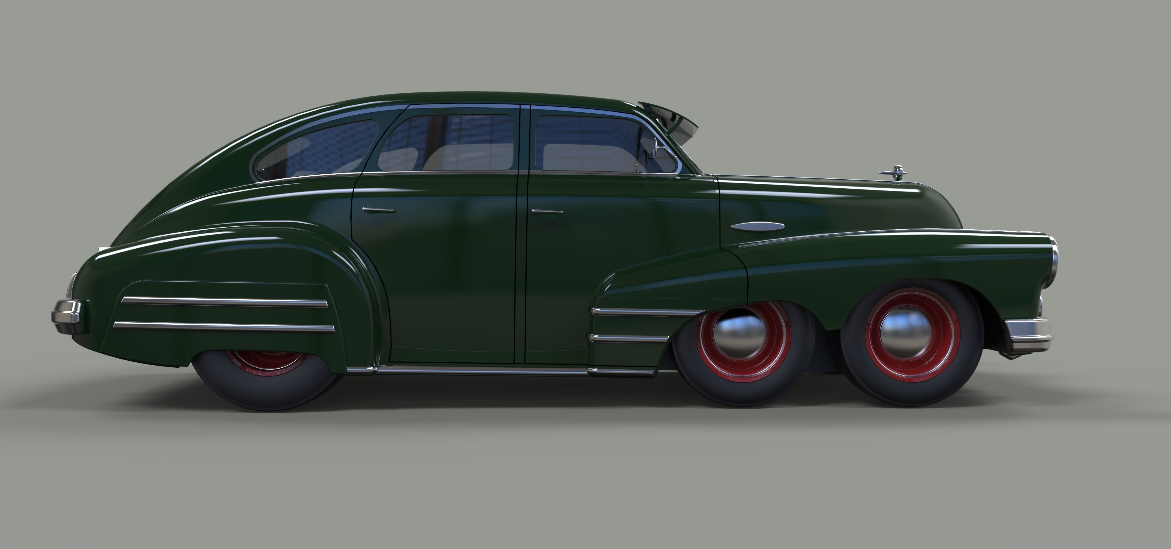 Six-wheeled concept 3D model | CGTrader