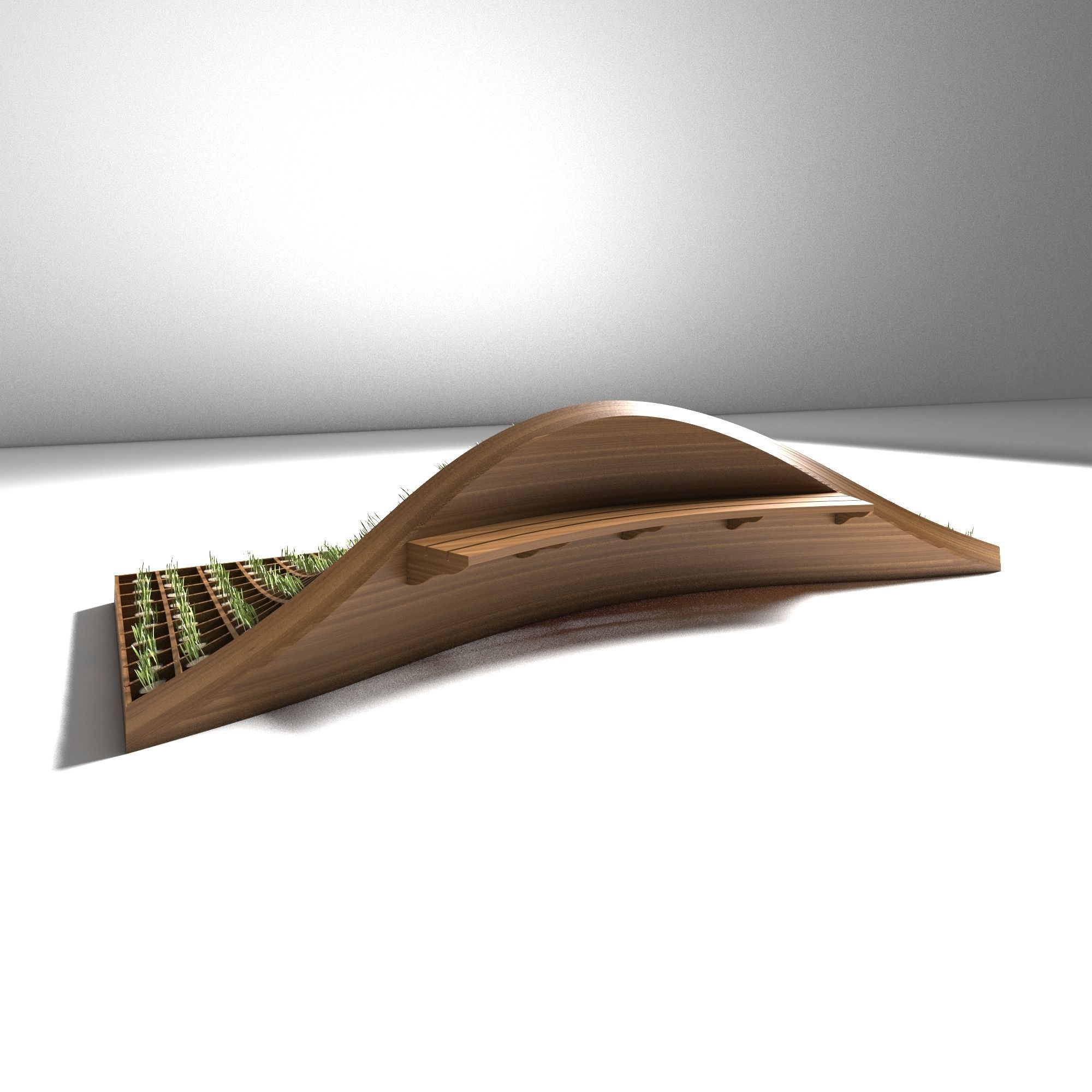 Organic Bench 3D model | CGTrader